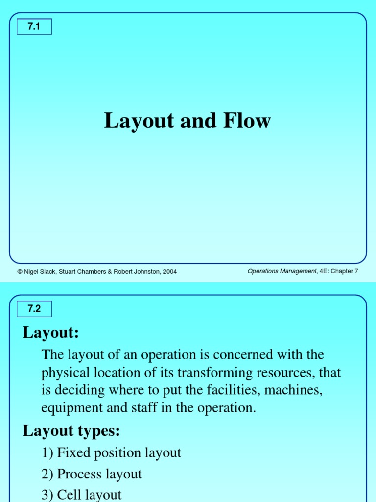 Layout and Flow | Operations Management | Scheduling (Production Processes)