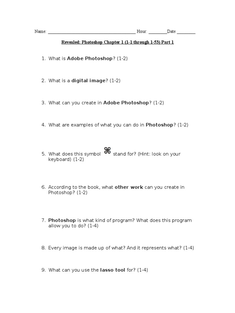 Photoshop CS6 Chapter 1 Part 1 | PDF