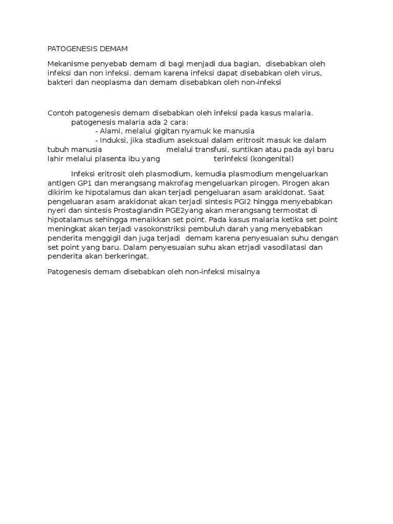 Patogenesis Demam | PDF