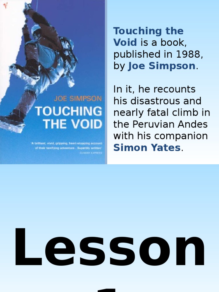 Touching The Void Lesson 1 and Lesson 2 | PDF | Language Mechanics ...