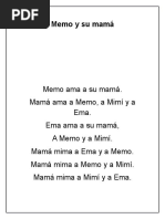 Ma Me Mi Mo Mu Mo Mi Mu Ma Me Mamá Memo Ema Mimi Amo Ama Mima Mío | PDF ...
