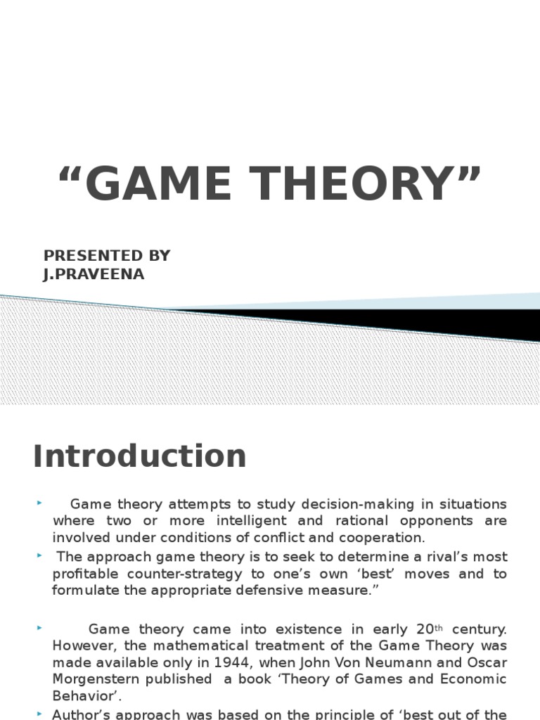 Game Theory: Strategies and Applications | PDF | Game Theory | Gaming