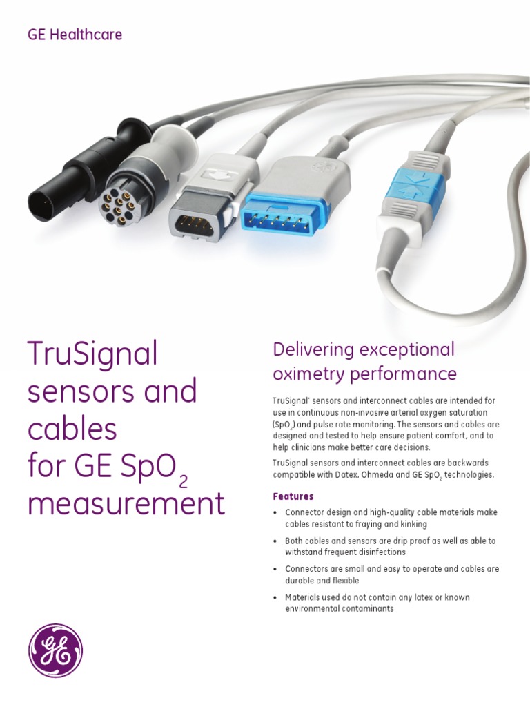 Sensores SPO2 G.E | PDF | Medicine | Health Care