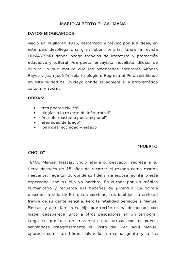 Mario Alberto Puga Imaña | PDF