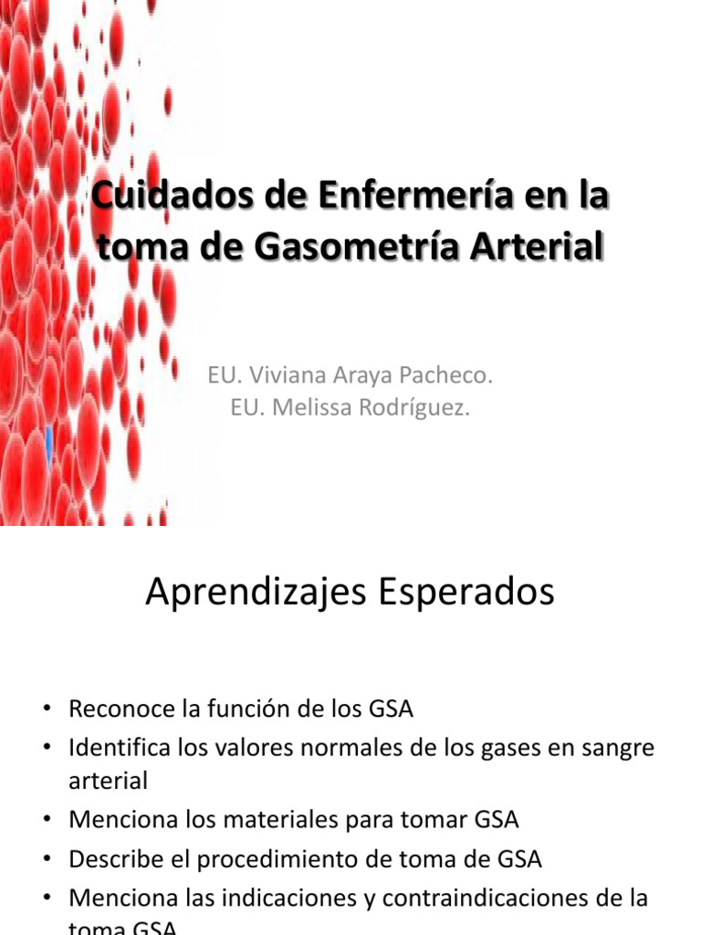 Gases Arteriales | Descargar gratis PDF | Fisiología | Especialidades ...