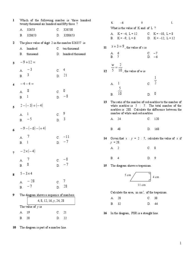 Maths Form 2 Exam P3 | PDF | Geometry | Teaching Mathematics