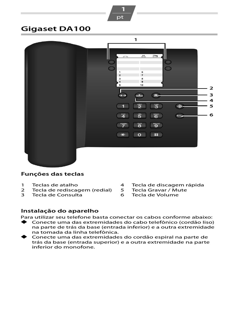 Manual Gigaset DA100 | Central Telefônica | Telefone