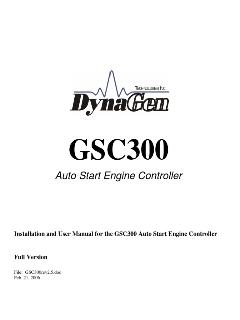 GSC300 User Manual Rev2.5 | PDF | Power Inverter | Electric Generator
