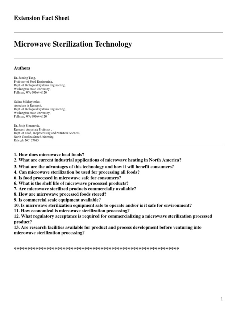Microwave Technology | PDF