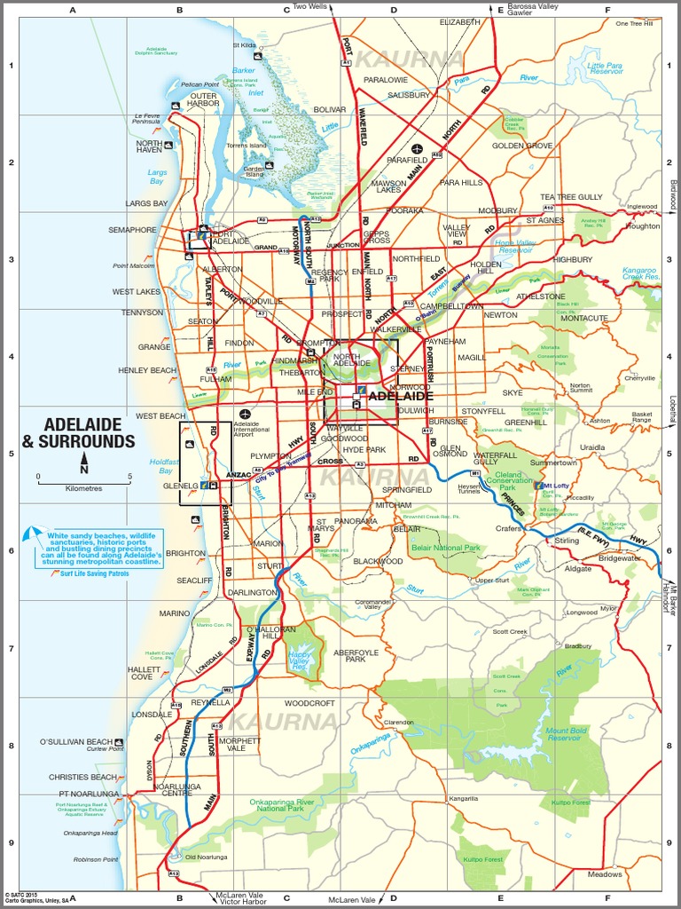 Map Adelaide Suburbs | PDF | Adelaide | South Australia