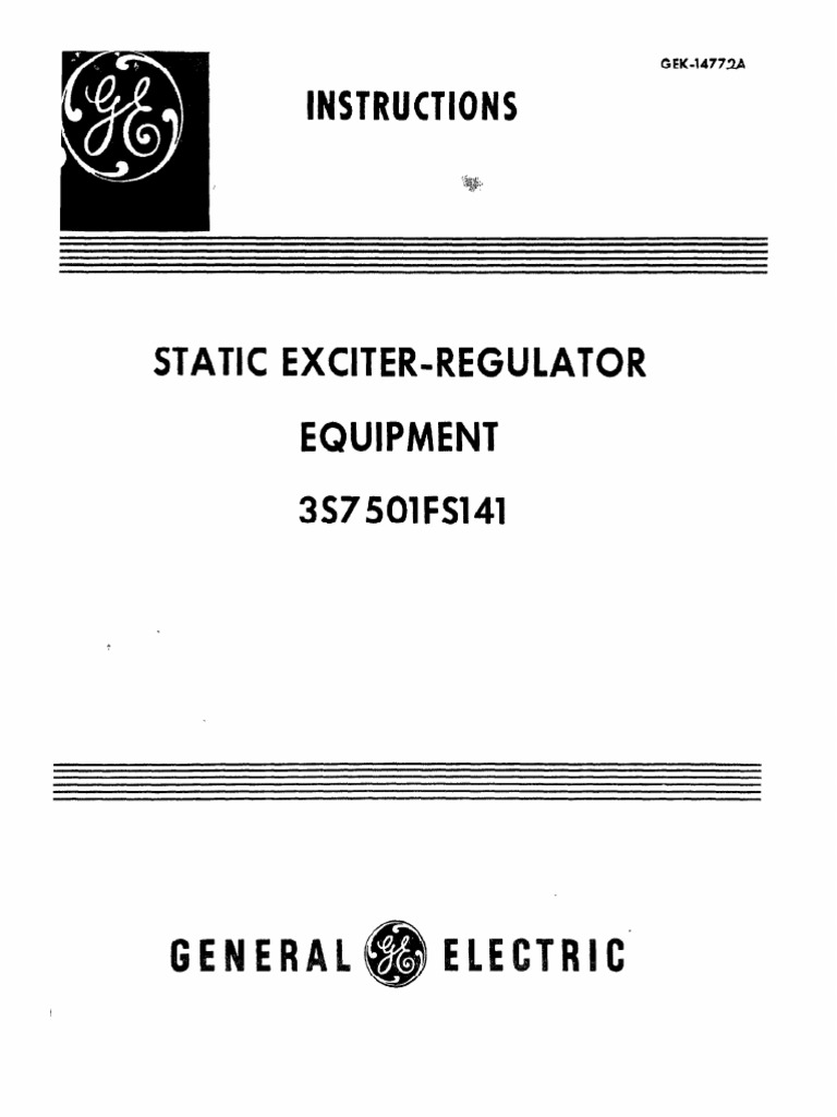 Static Exciter Regulator | PDF | Rectifier | Relay