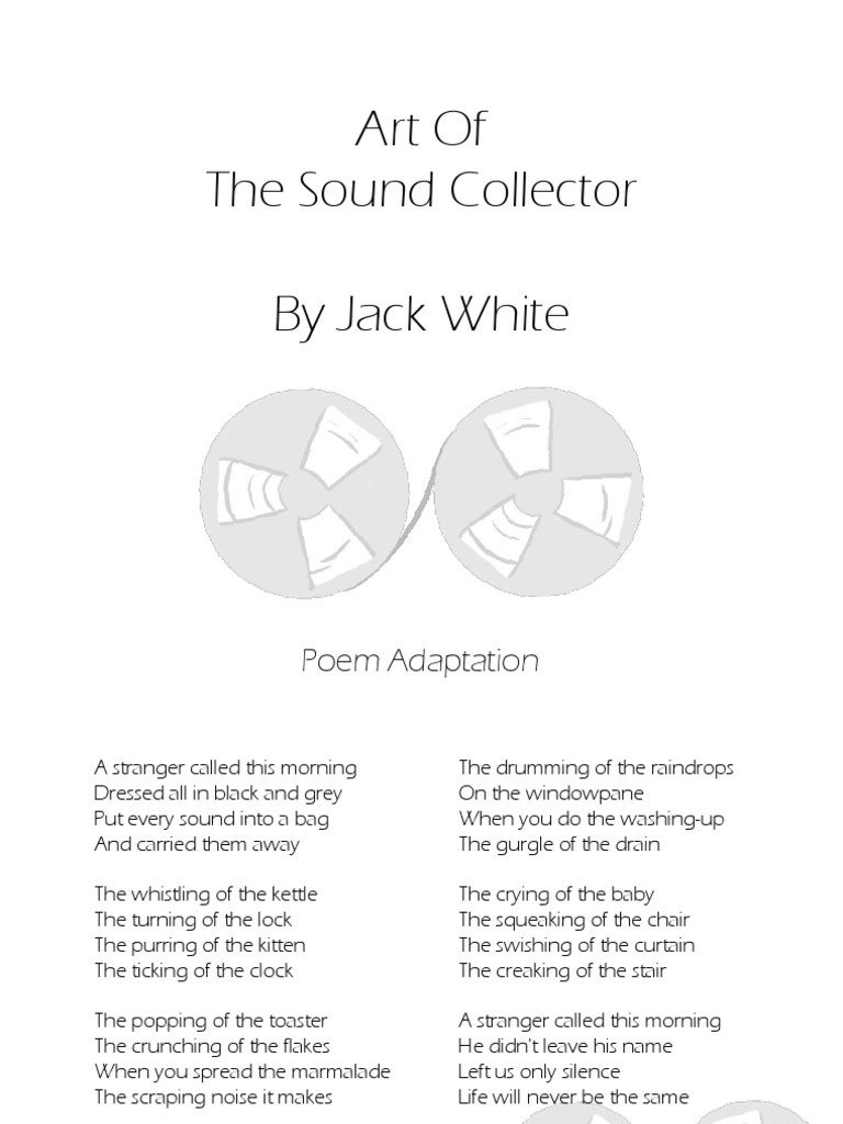 The Sound Collector: Poem Analysis | PDF | Home & Garden | Art
