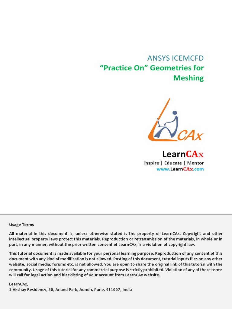 LearnCAx Course ANSYS ICEM CFD Practice On Geometries For Meshing | PDF | Clothes Dryer | Hvac