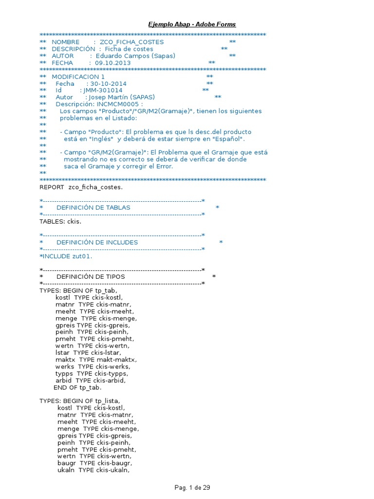 Ejemplo - Abap Con Adobe Forms | PDF | Ciencias de la Computación | Software multiplataforma