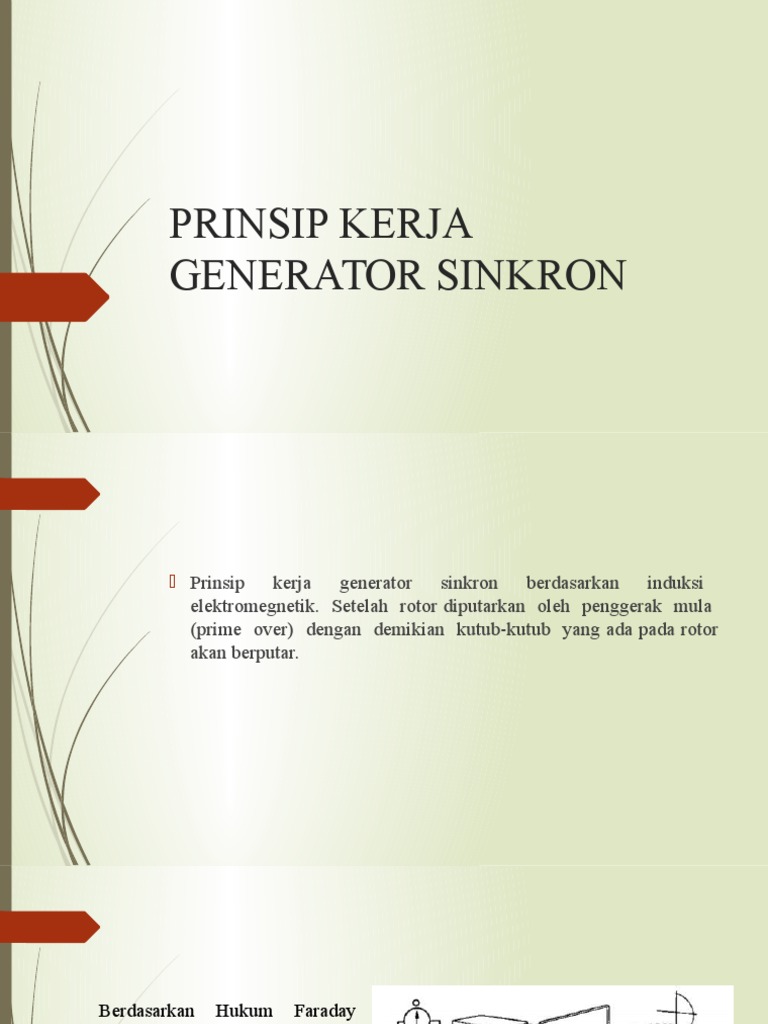 PRINSIP KERJA GENERATOR SINKRON | PDF