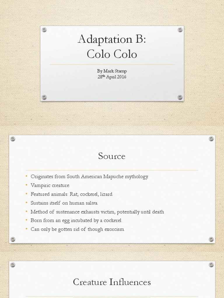 Vampiric Creature from Mapuche Mythology | PDF