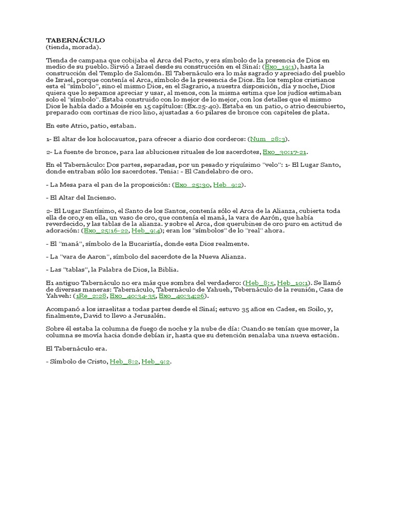 Tabernáculo: Símbolo Divino de Israel | PDF | Arca de la Alianza ...