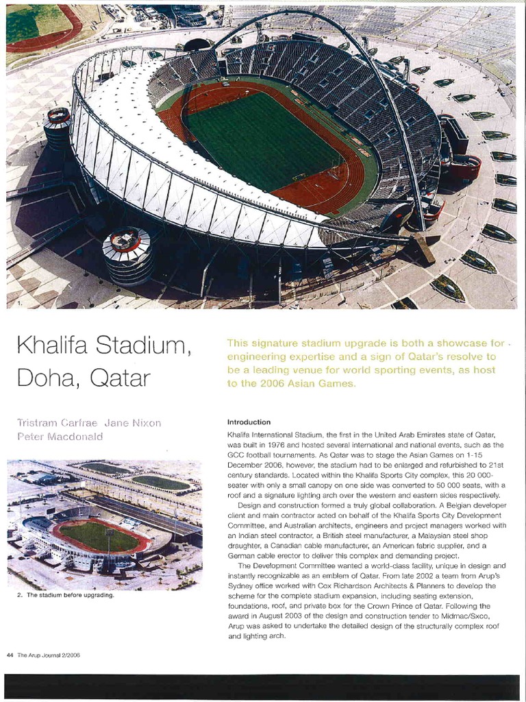 Structural Design Concepts of Khalifa Stadium | PDF