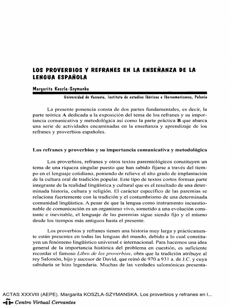Documento - Los Proverbios y Refranes en La Enseñanza de La Lengua ...