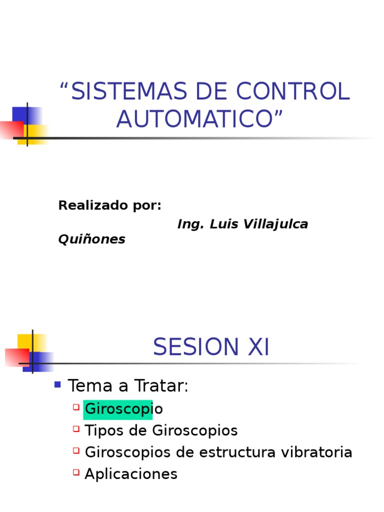 Sistemas de Control Automatico | PDF | Giroscopio | Avión