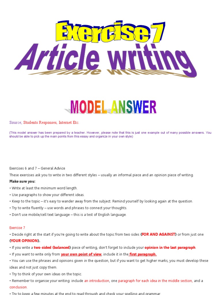Esl Article Writing Sample Answers | PDF | Online Shopping | Zoo