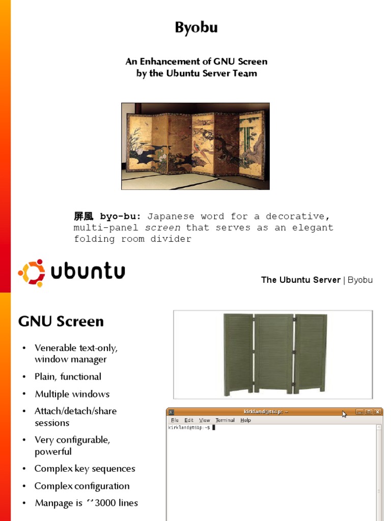 Byobu: An Enhancement of GNU Screen by The Ubuntu Server Team | PDF ...