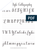 BethStyleStandardCalligraphyWorksheet1 PDF | PDF | Art