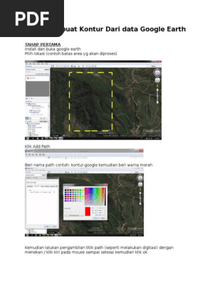 Cara Mendapatkan Kontur Dari Google Earth Dan Global Cara Membuat