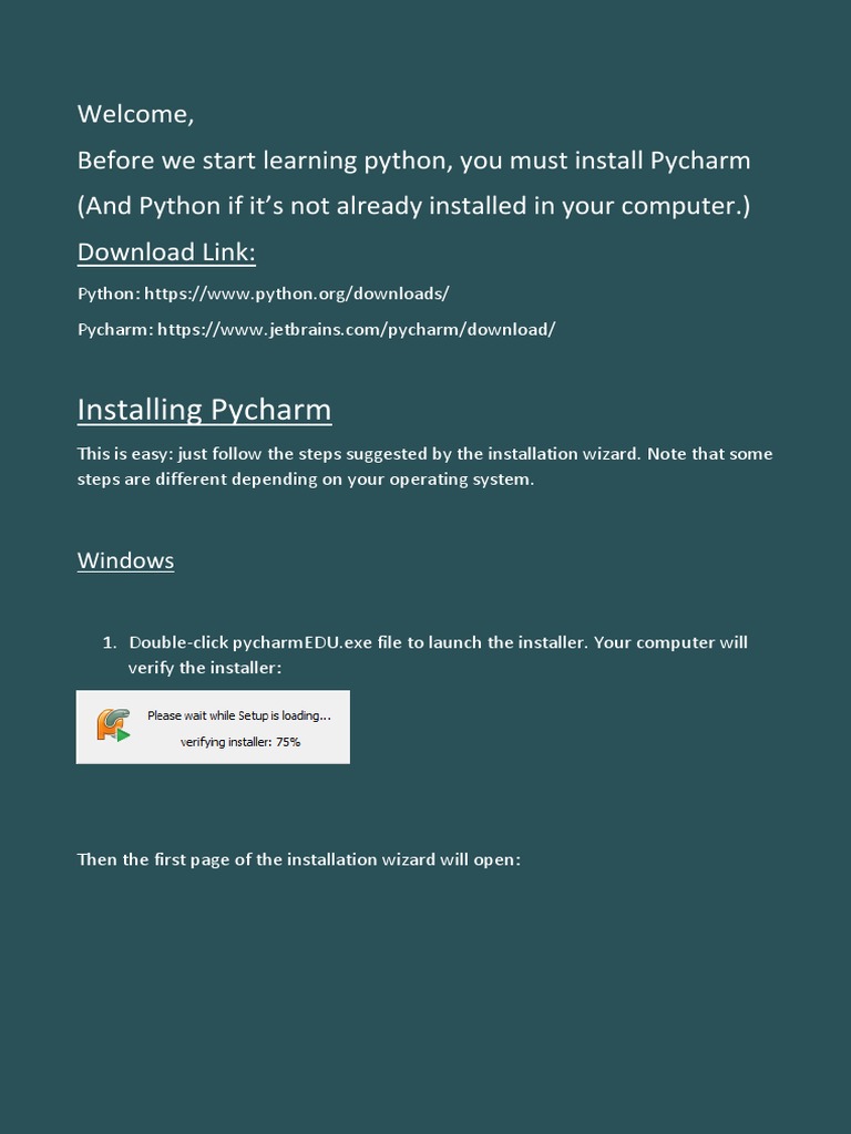 Installing Pycharm | PDF | Installation (Computer Programs) | Computer Architecture