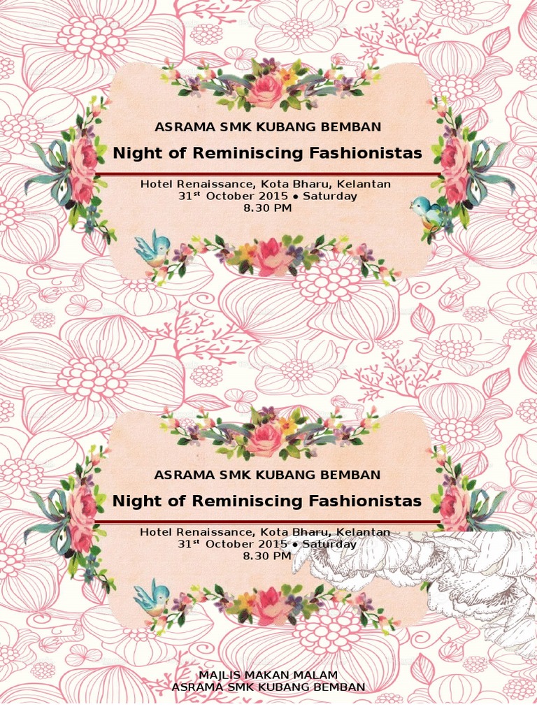 Kad Jemputan Dinner | PDF