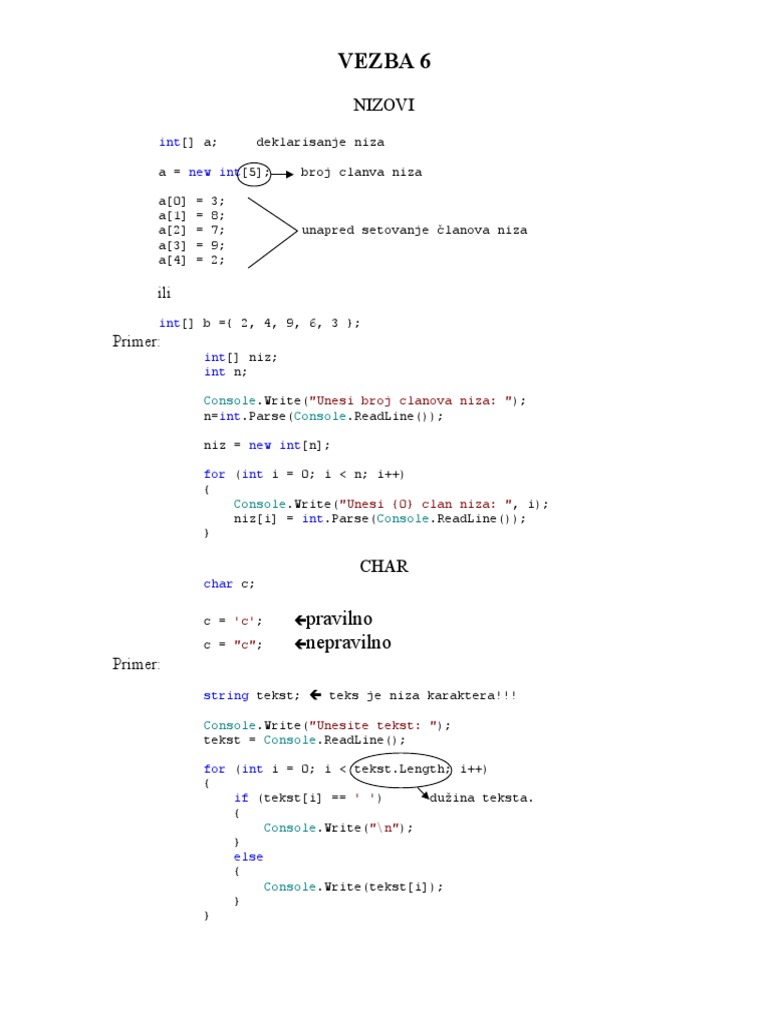 Nizovi U Programiranju | PDF