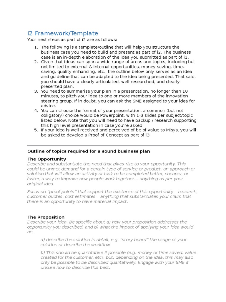 I2 Framework Template | PDF | Economies | Business
