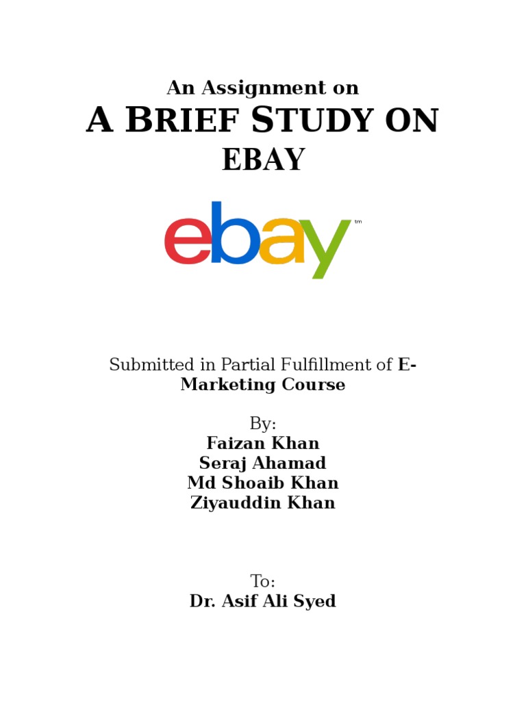 Ebay Assignment | PDF | E Bay | Pay Pal