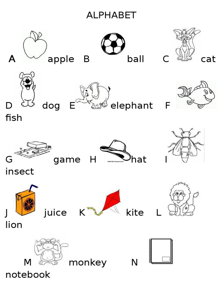 Alphabet Pictionary | PDF