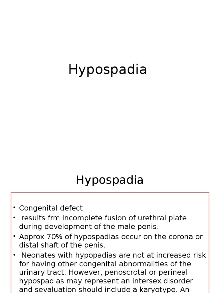 Hypospadia | PDF | Sexual Anatomy | Urology