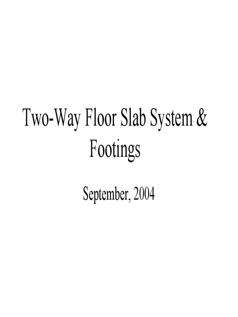 Two-Way Floor Slab System & Footings | PDF | Teaching Methods & Materials