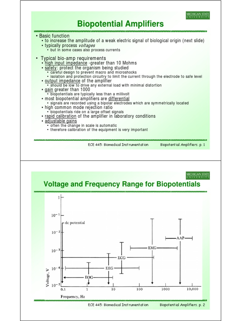 Bio Amps Notes | PDF | Amplifier | Operational Amplifier