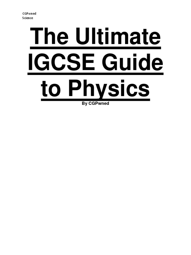 IGCSE Physics: Density and Pressure Explained | PDF | Collision ...