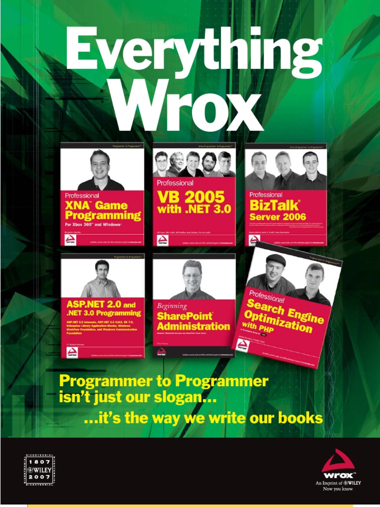 Wrox Catalogo | PDF | Ajax (Programming) | Microsoft Visual Studio