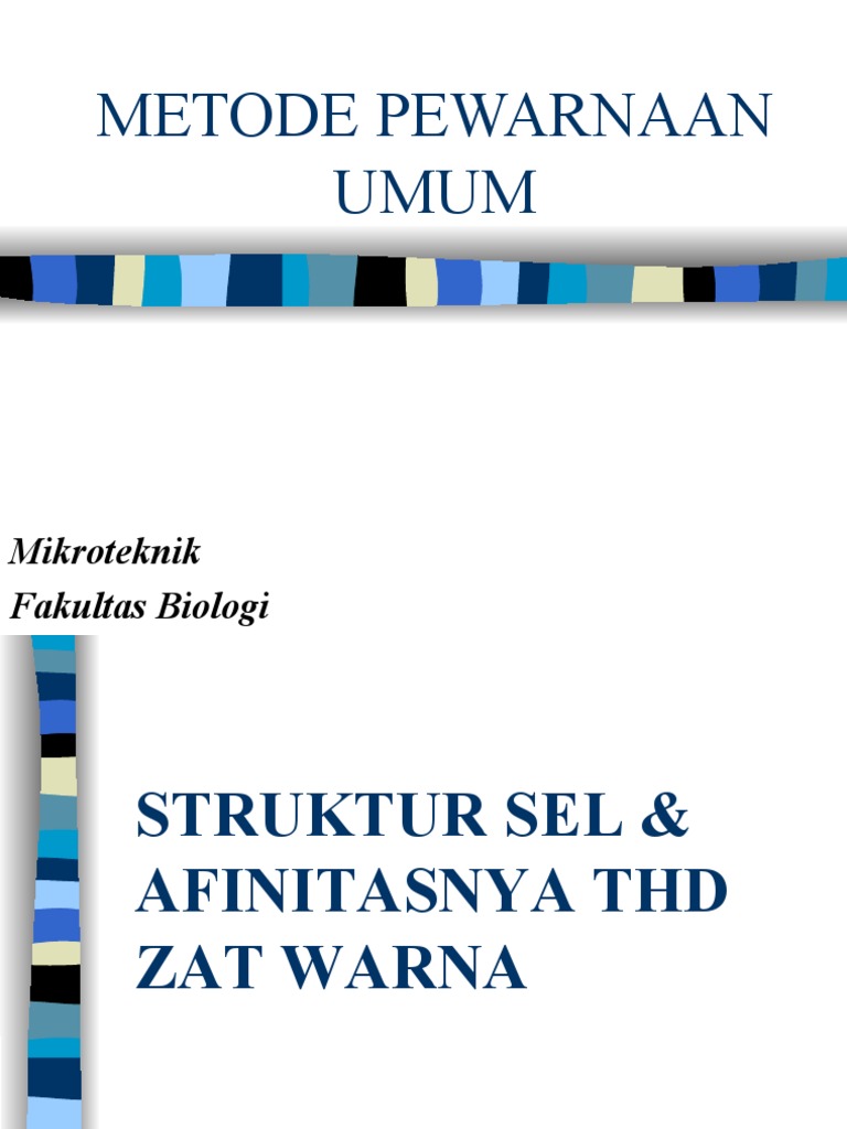 Metode Pewarnaan Umum | PDF