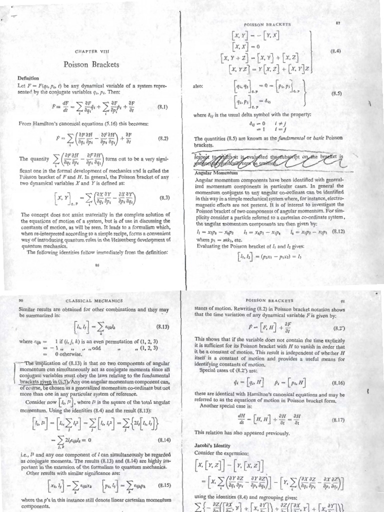 Poisson Brackets | PDF