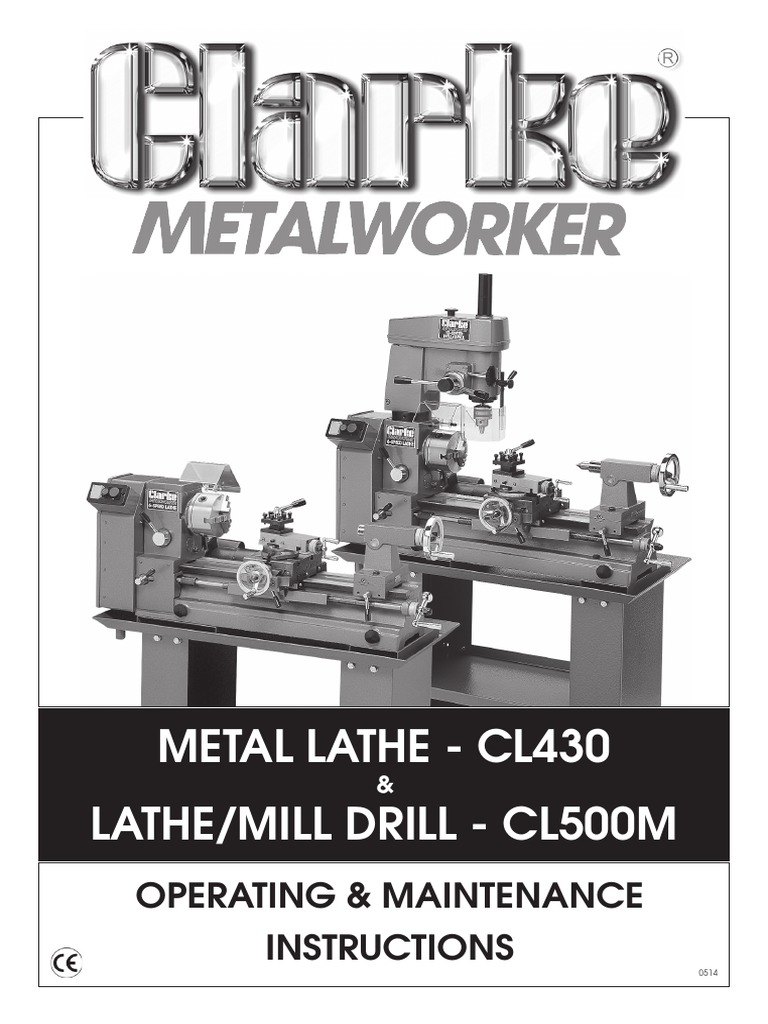 CL430 & CL500M Lathe Manual | PDF | Drill | Tools