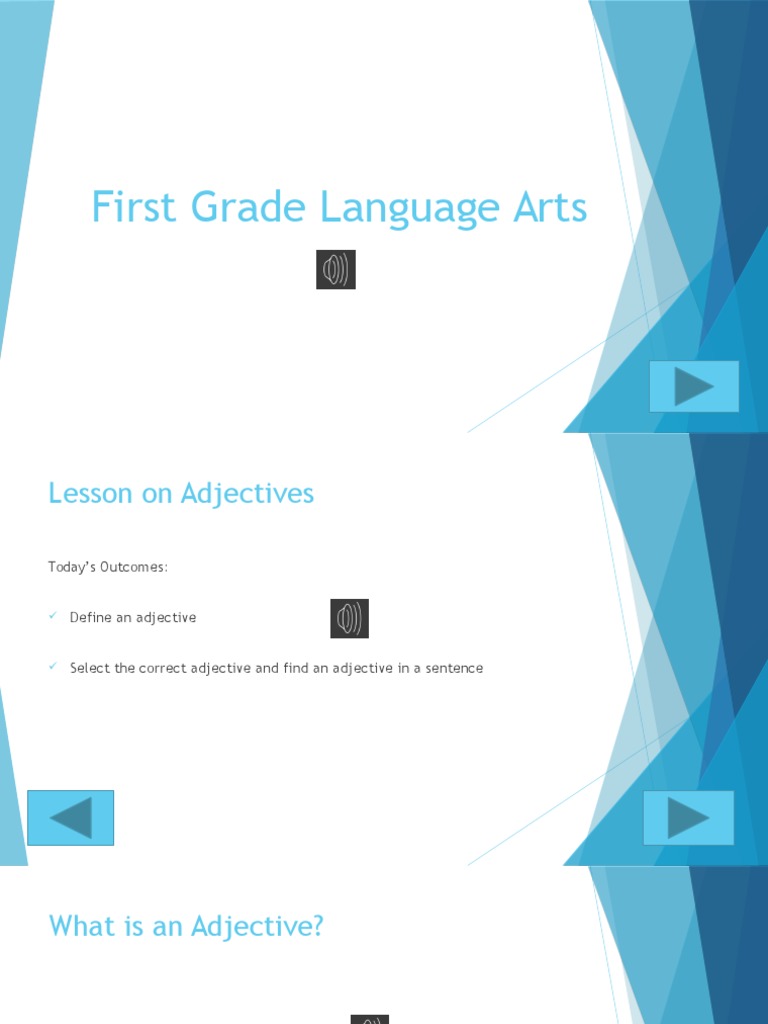 First Grade Adjective Lesson Plan | PDF