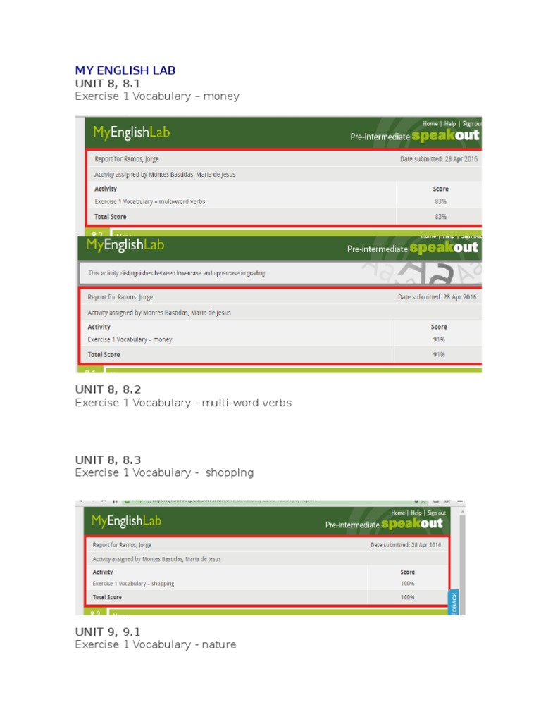 My English Lab | PDF