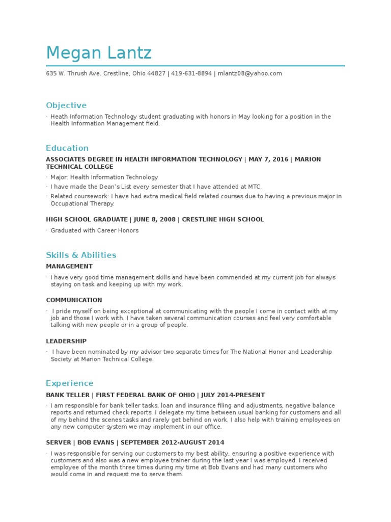 College Resume | PDF | Career & Growth