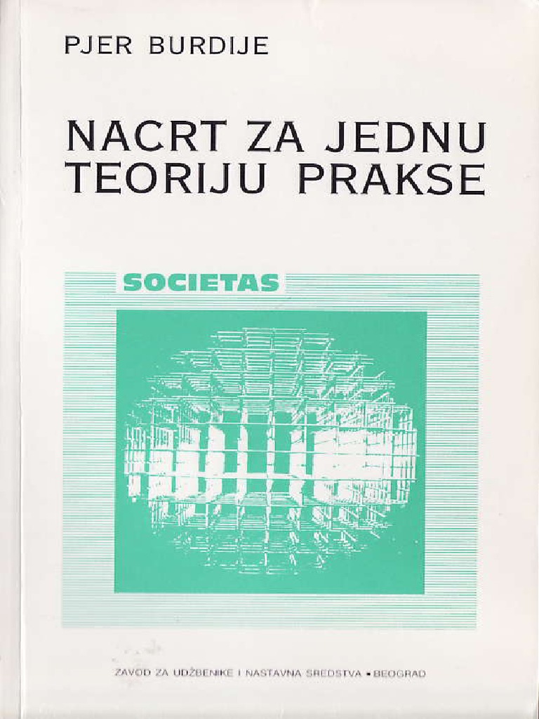 Pjer Burdije - Nacrt Za Jednu Teoriju Prakse PDF | PDF