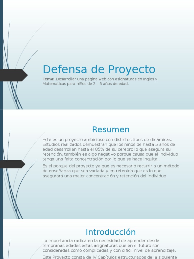 Defensa de Proyecto | PDF | Multimedia | Aprendizaje