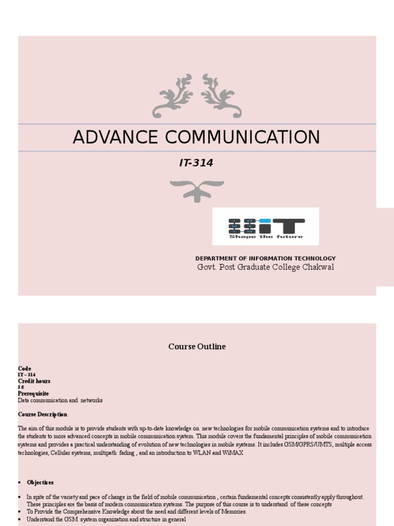 Advance Communication: Govt. Post Graduate College Chakwal | PDF ...
