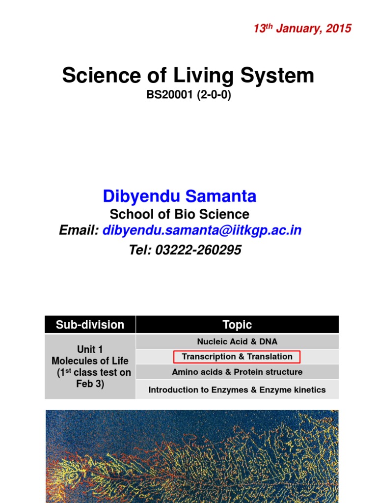 Science of Living System lecture notes | PDF | Rna | Directionality ...