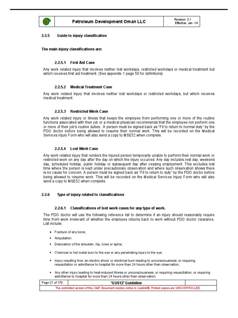 Guide To Injury Classification | PDF | Burn | Hypothermia